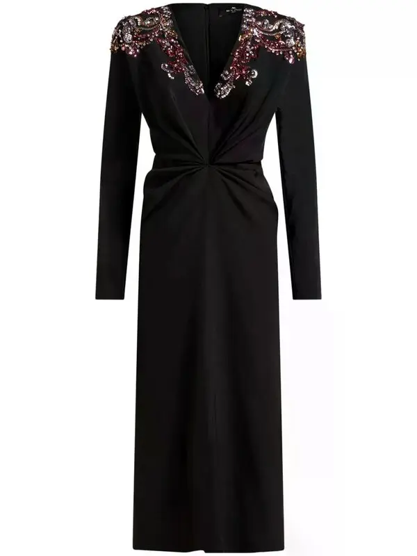 Etro Embroidered Silk Dress