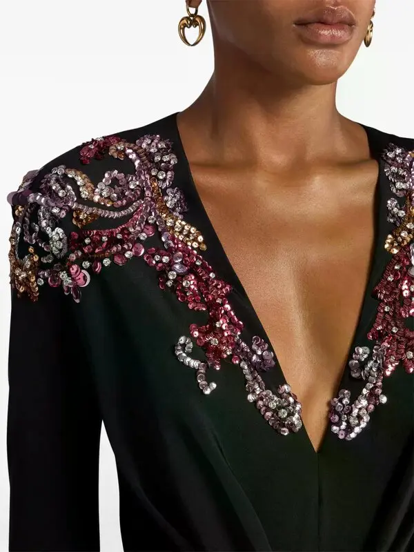 Etro Embroidered Silk Dress