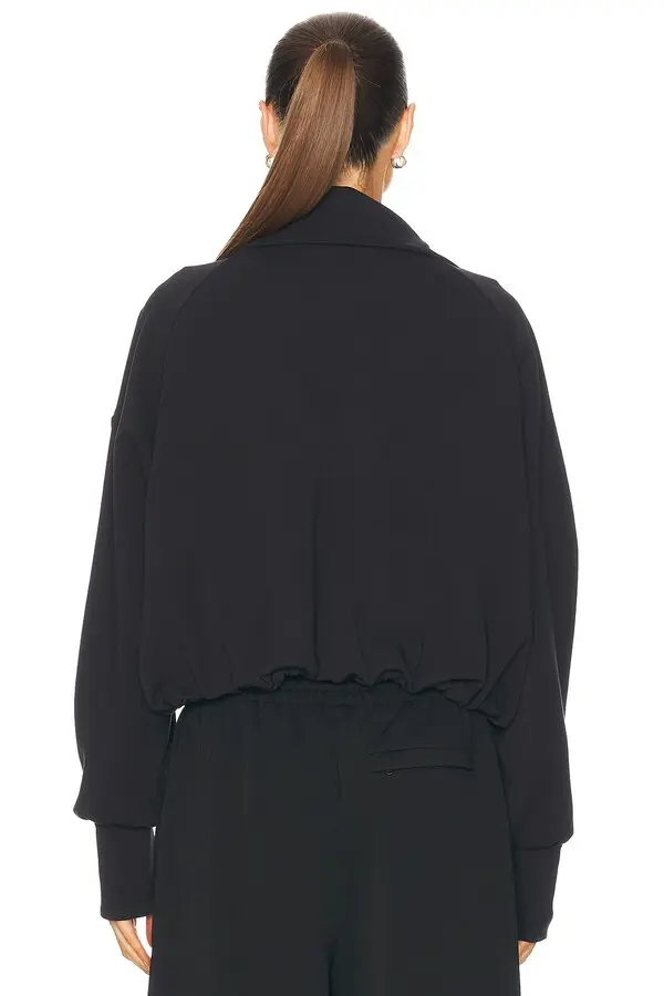 Moncler Zip Up Cropped Jacket - Black | Editorialist