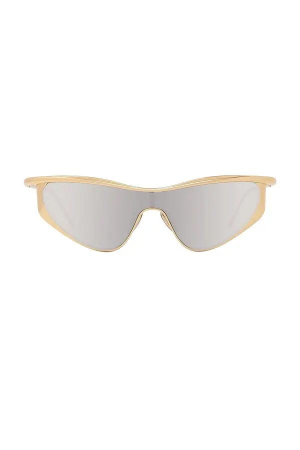 Loewe Metal Mask Sunglasses - Shiny Endura Gold & Smoke Mirror