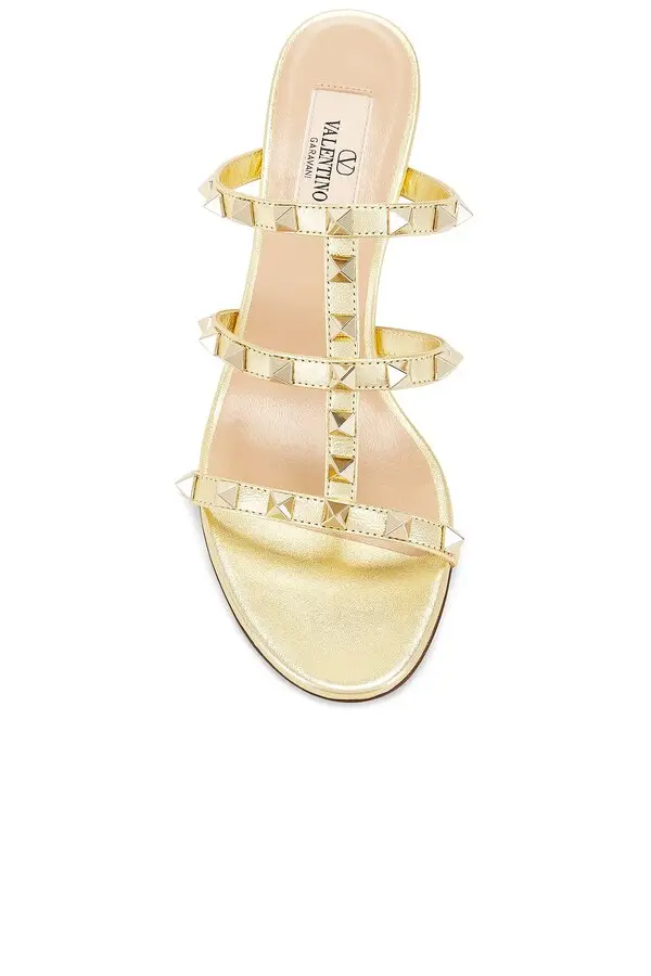 Valentino Garavani Rockstud Slide - Antique Brass
