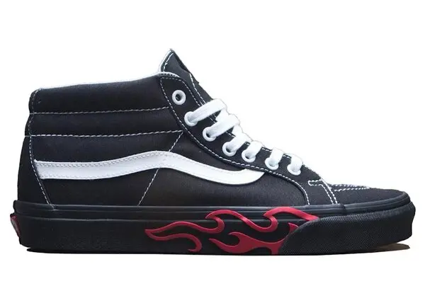 VANS Sk8-hi Mid Flame Sneakers - Black