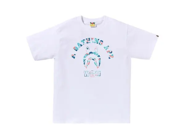 A BATHING APE Store Hangzhou Shark College Tee Shirt - White