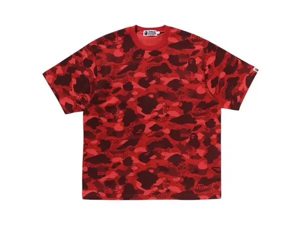 A BATHING APE X Clot Camo T-shirt - Red