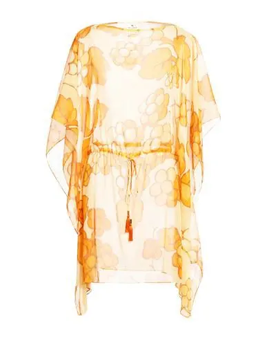 Etro Floral Print Crepe Kaftan Top - Orange