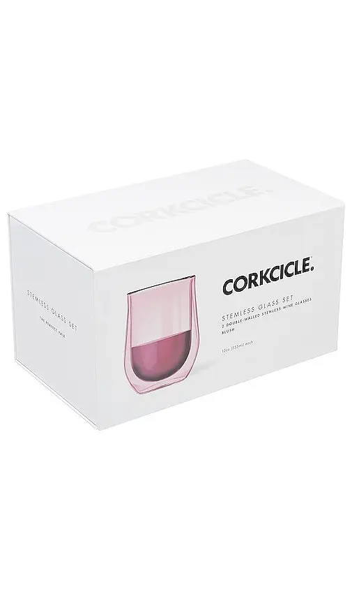 CORKCICLE Glass Stemless Cup Double Pack