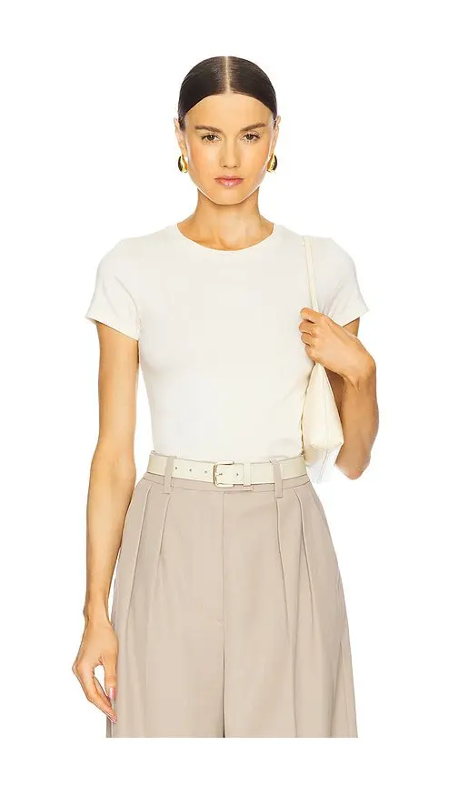 L'Agence Ressi Crew Neck Short Sleeve Tee