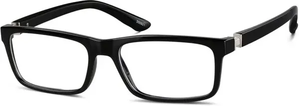 Zenni Classic Rectangle Full Rim Eyeglasses - Black