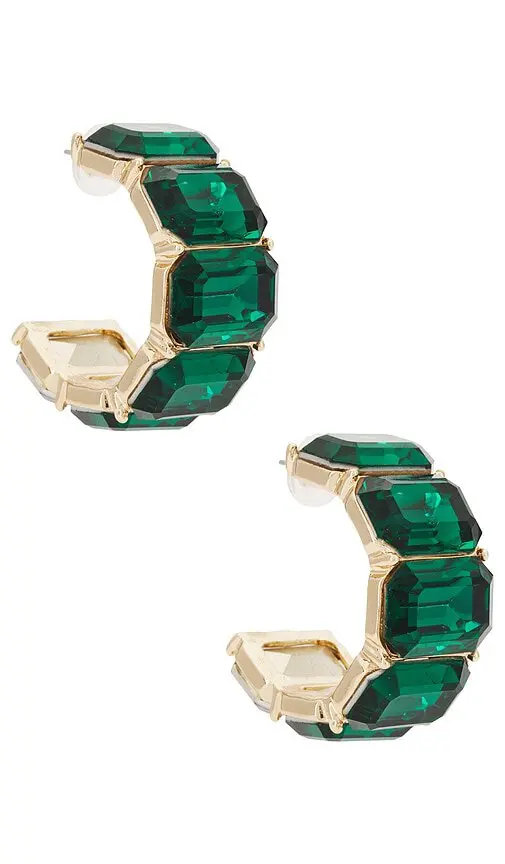 8 Other Reasons Envy Hoop Earrings - Gold & Green