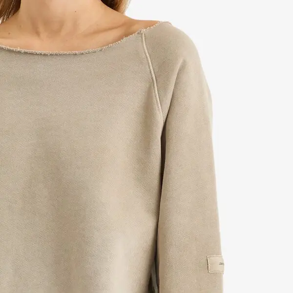 Joah Brown Slouchy Pullover Sweatshirt