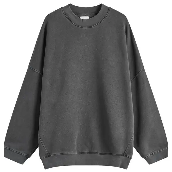 Joah Brown Oversized Crewneck Sweatshirt - Washed Black