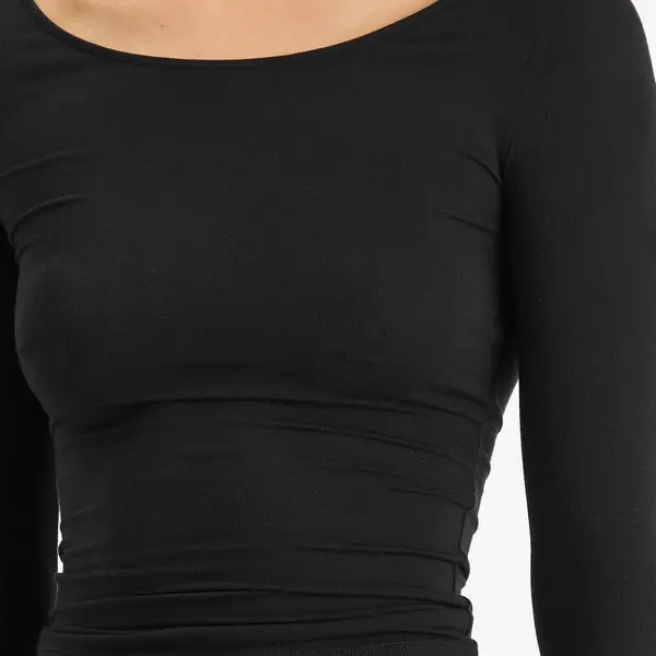 Joah Brown Boatneck Long Sleeve Top - Black