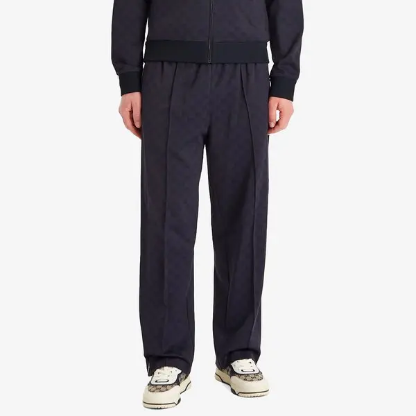 Gucci Nylon Cotton Gg Jacquard Track Pants