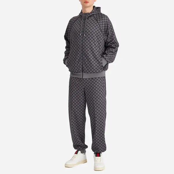 Gucci Light Neoprene Zip Through Jacket In Grey/Black - 40% Off