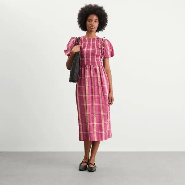 becca midi dress Damson Madder Becca Midi Dress In Pink - 30% Off