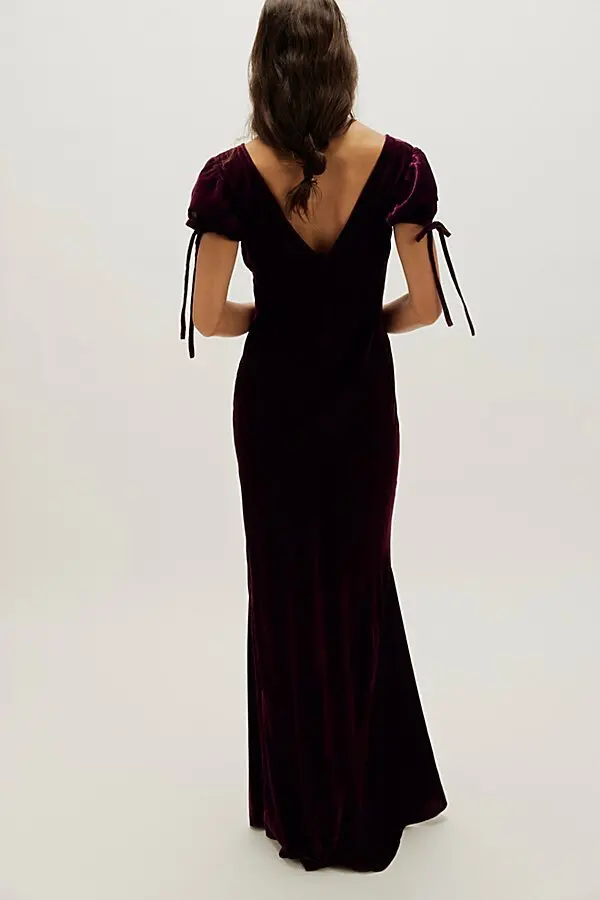 NIGEL PRESTON Velvet Maxi Dress - Brassica
