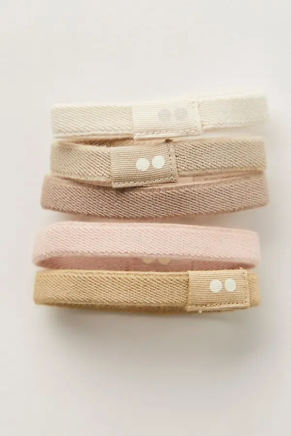 KOOSHOO Flat Hair Ties, 5 Pack - Blond