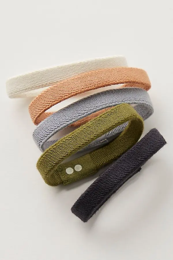 KOOSHOO Flat Hair Ties, 5 Pack - Classics