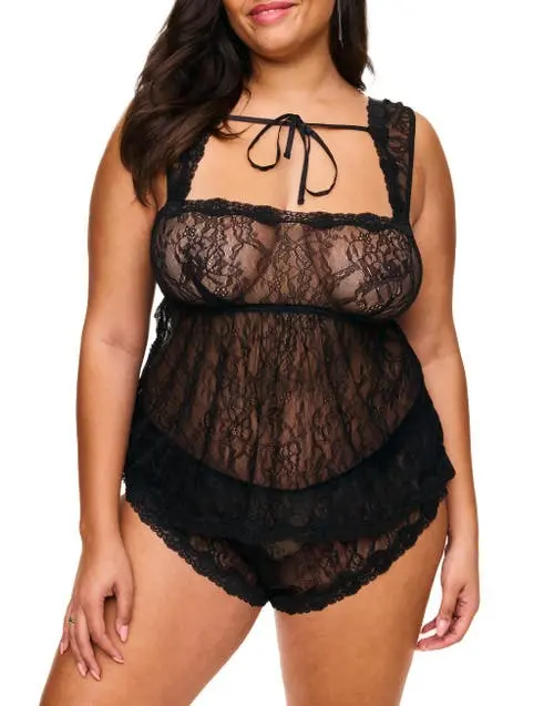 ADORE ME Ettie Cami & Shorts Set Lingerie - Black