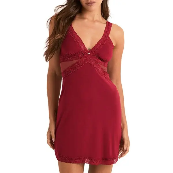 ADORE ME Primrose Slip Dress - Dark Red