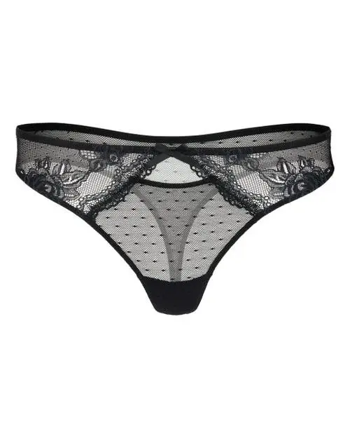 ADORE ME Cordelia Thong Panties - Black
