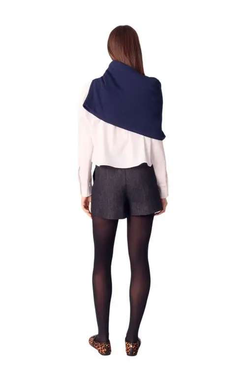 Maje Layered-effect Pleated Denim Shorts
