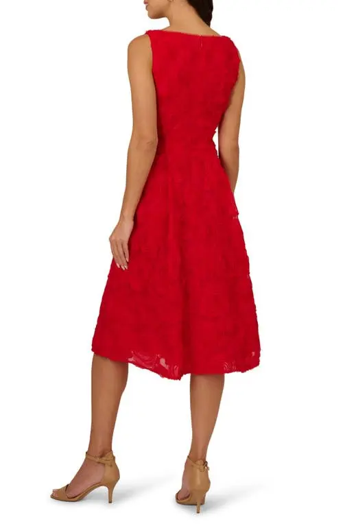 fitted lace wedding dress ADRIANNA PAPELL Knit Crepe Pearl Trim Dress Red Size 4 (New) – PayWut main image 0