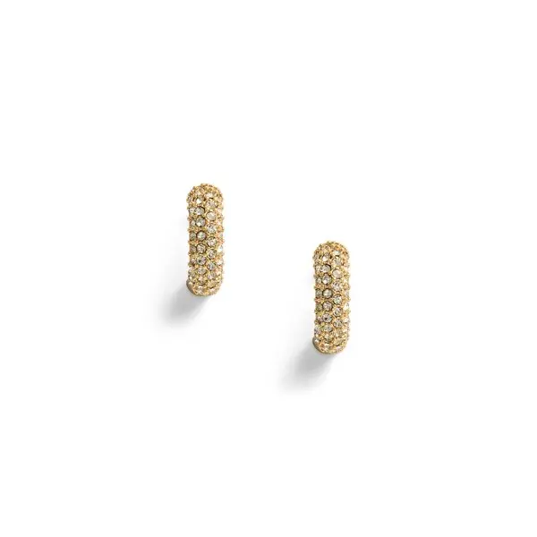 Ralph Lauren Gold-plated Brass Pavé Huggie Earrings