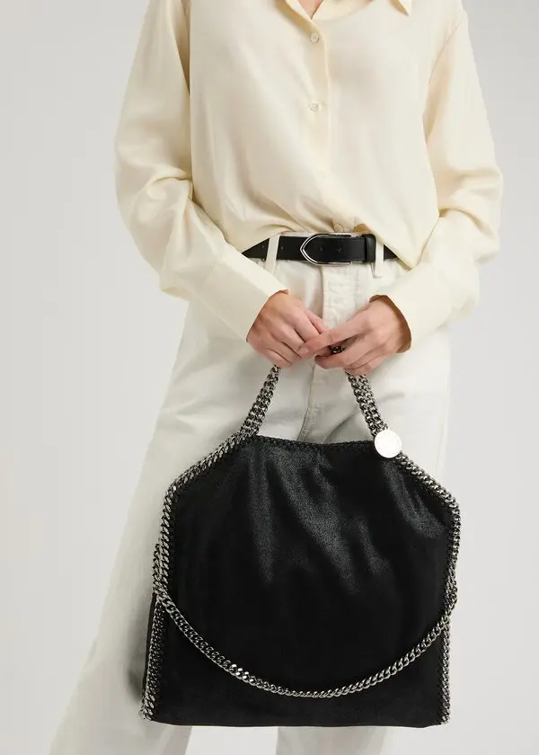 Stella McCartney Falabella Metallic Faux Leather Tote
