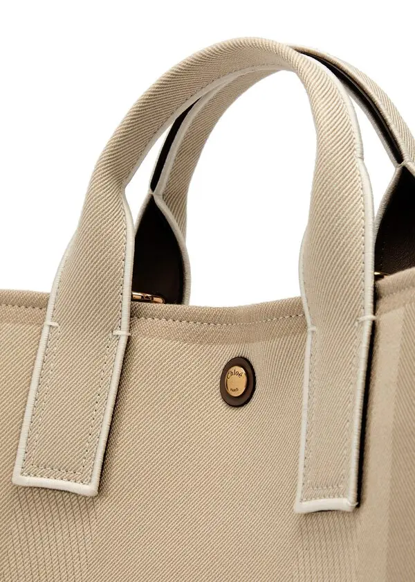 Chloé Carry Canvas Tote - Beige