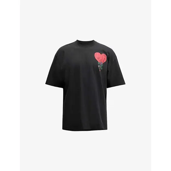 ALLSAINTS Sown Heart-print Cotton T-shirt