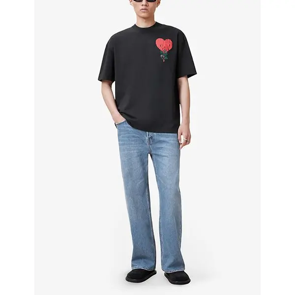 ALLSAINTS Sown Heart-print Cotton T-shirt