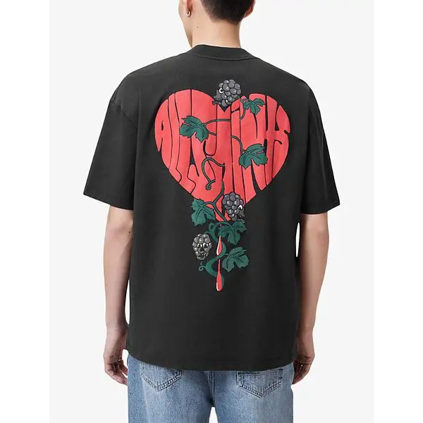 ALLSAINTS Sown Heart-print Cotton T-shirt