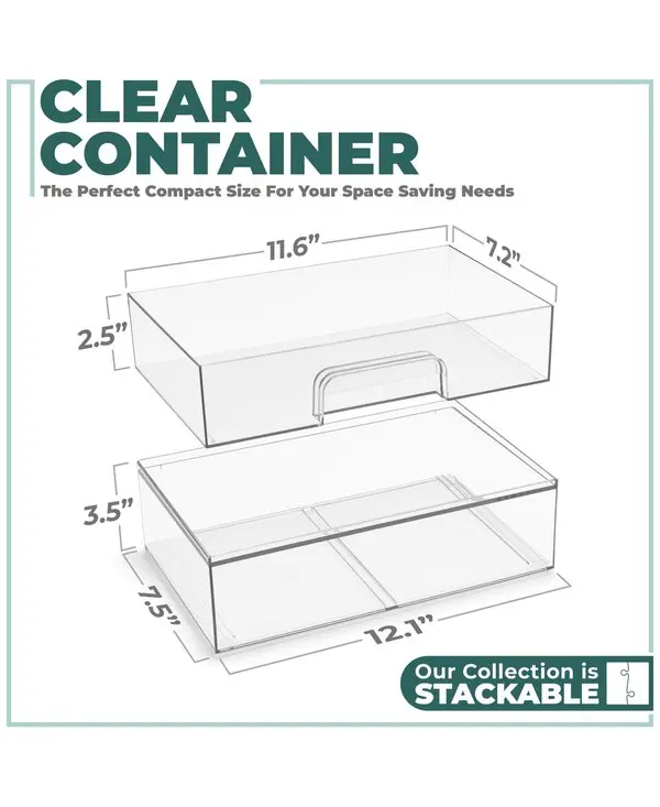 SORBUS Acrylic Drawer Organizers Makeup Case Pull-out Drawers
