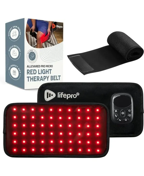 LIFEPRO Micro Red Light Therapy Belt With Vibration - Black