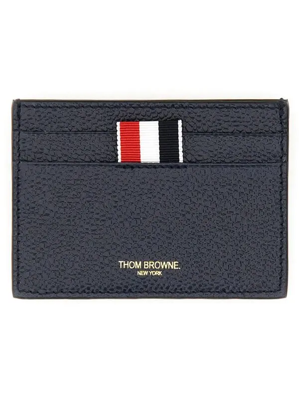 Thom Browne 4 Bar Card Holder - Blue