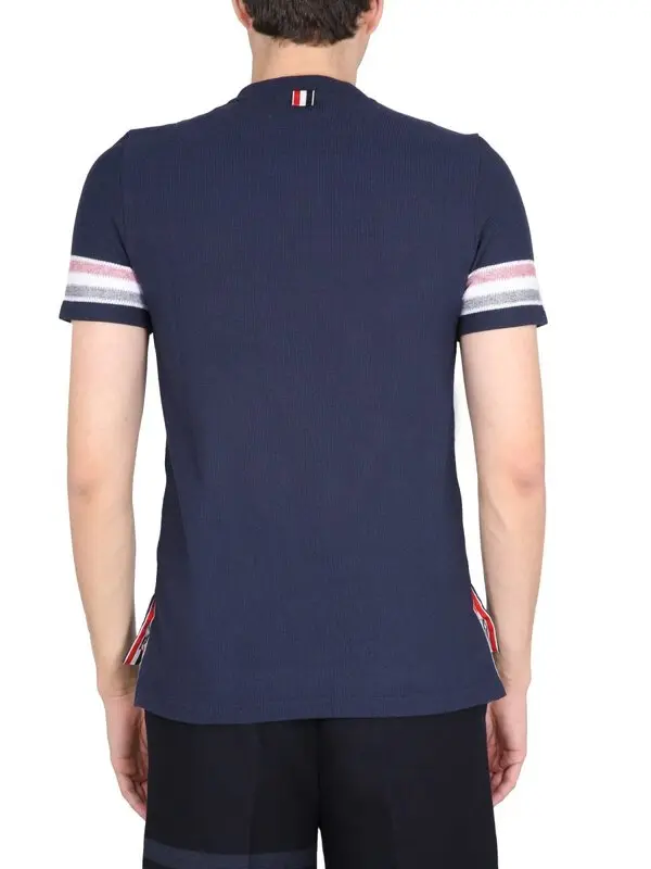 Thom Browne Stripes T Shirt - Blue