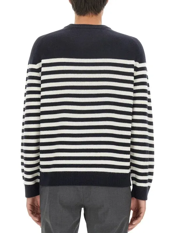 Theory Striped Wool-cashmere Blend Top - Multicolour