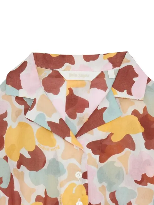 Palm Angels Cropped Camouflage Print Shirt