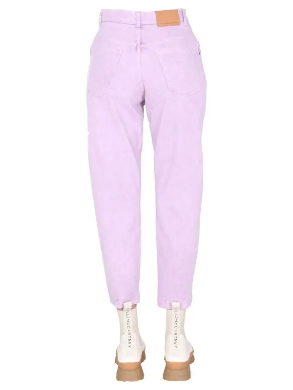 Stella McCartney Jeans With Embroidered Logo - Lilac
