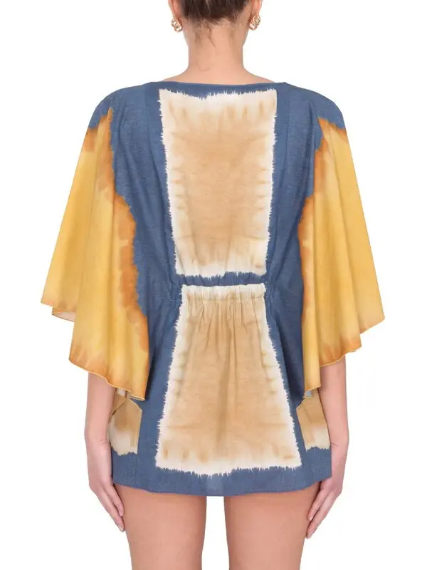 Alberta Ferretti Tie-dye Caftan - Multicolour