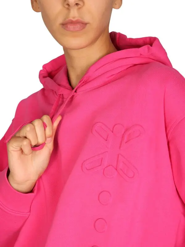 Alexander McQueen Hoodie With Drawstring - Fuchsia