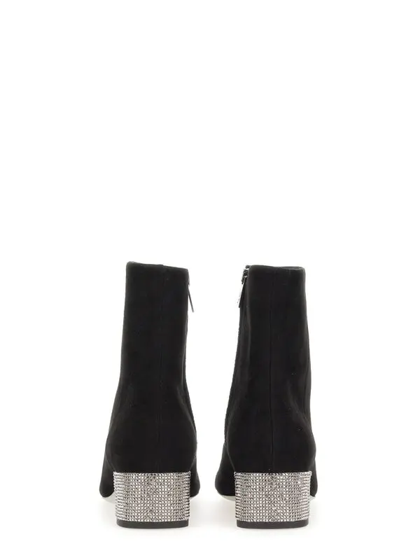 Rene Caovilla Ankle Boot With Rhinestones