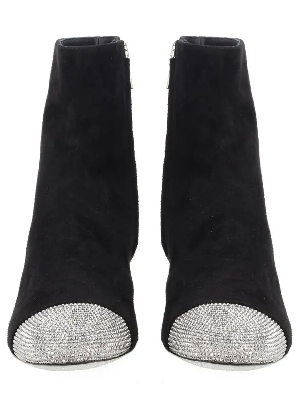 Rene Caovilla Ankle Boot With Rhinestones