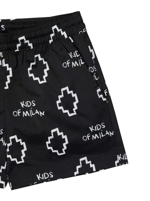 MARCELO BURLON COUNTY OF MILAN Logo Printed Beachwear Shorts