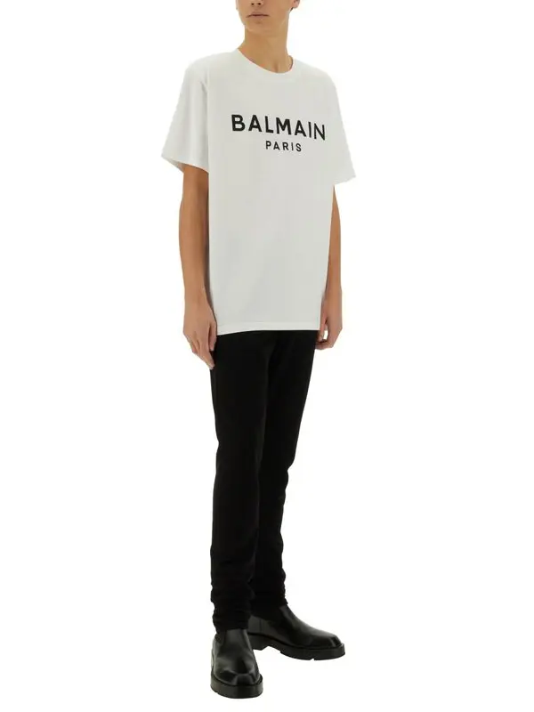Balmain T Shirt With Logo - White