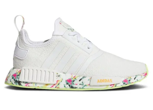 Adidas Nmd R1 Watercolor Sneakers - Cloud White/hazy Orange
