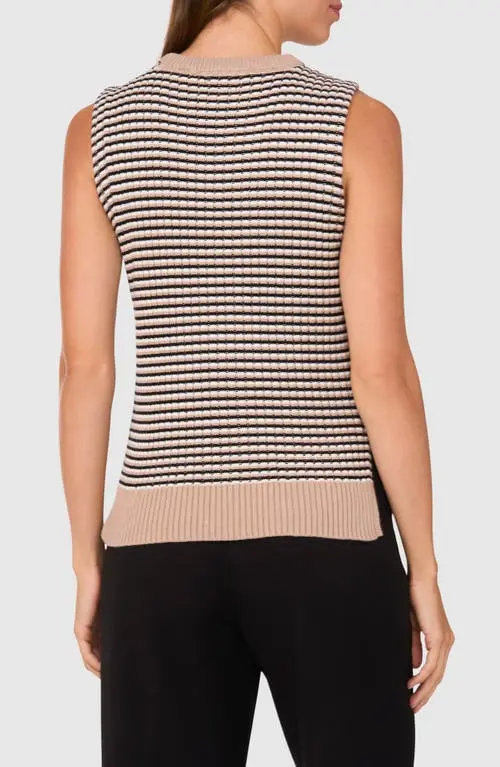 Halogen Stripe Sleeveless Sweater