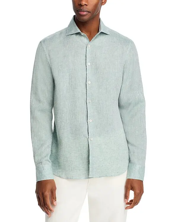 Canali Linen Sport Shirt - Green