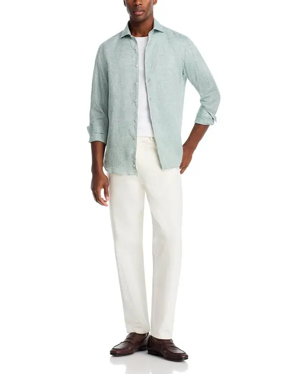 Canali Linen Sport Shirt - Green